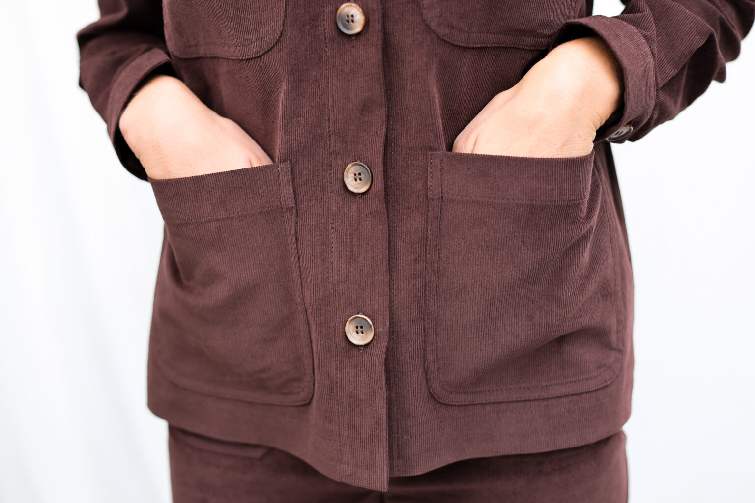 Needlecord boxy fit point collar jacket – OffOn