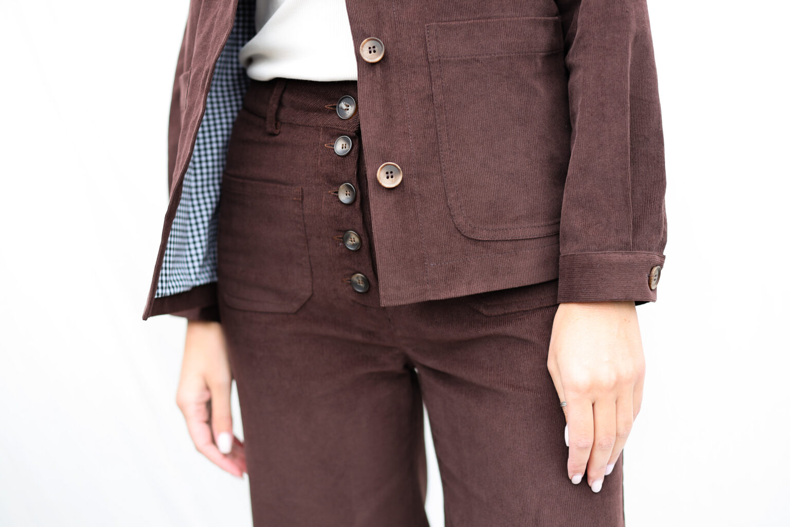 Needlecord boxy fit point collar jacket – OffOn