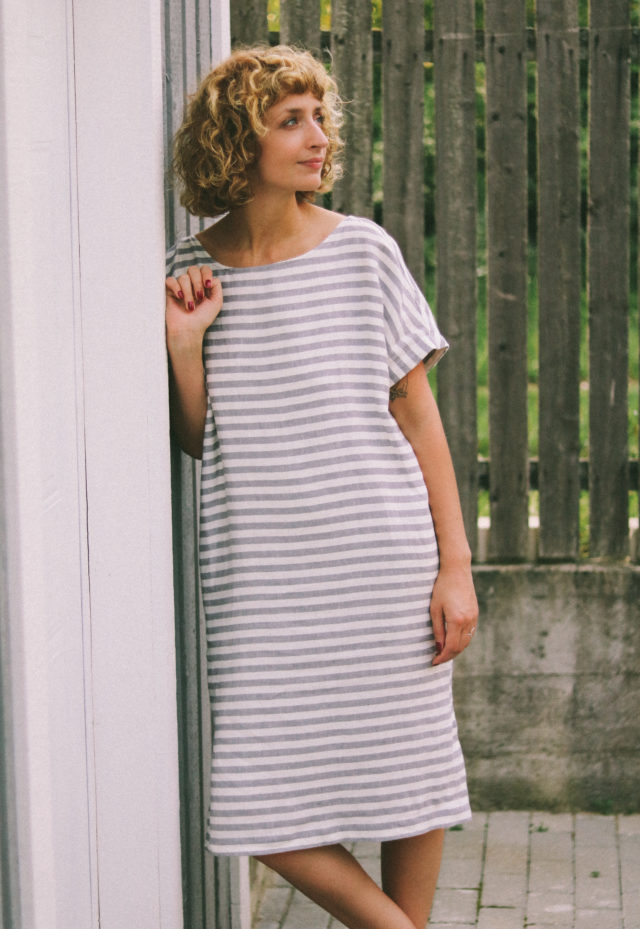 Open Back Linen Tunic Dress – OffOn