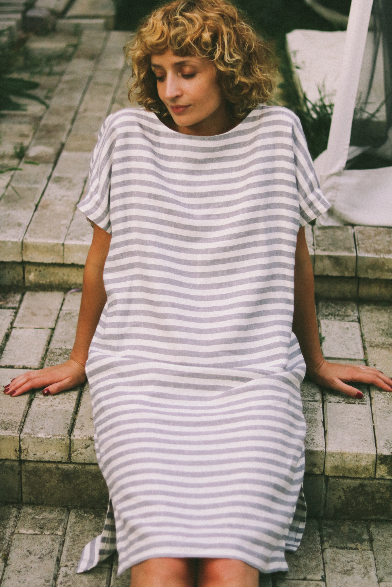 Open Back Linen Tunic Dress – OffOn