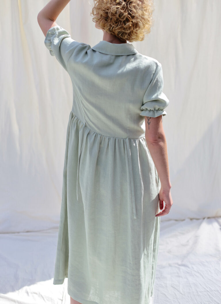Linen button through dress MAY – OffOn