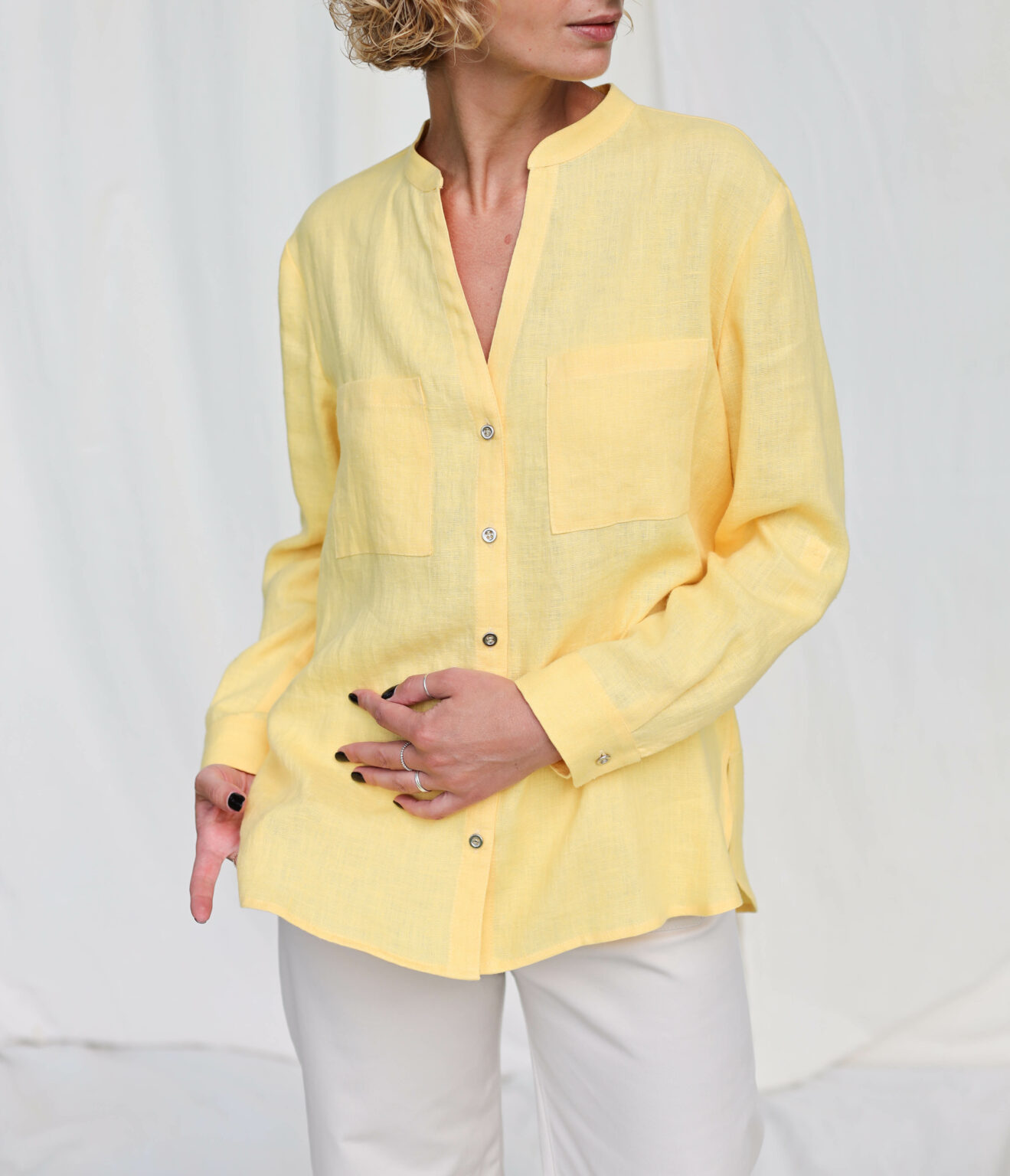 Elegant loose fit button up shirt REMI – OffOn